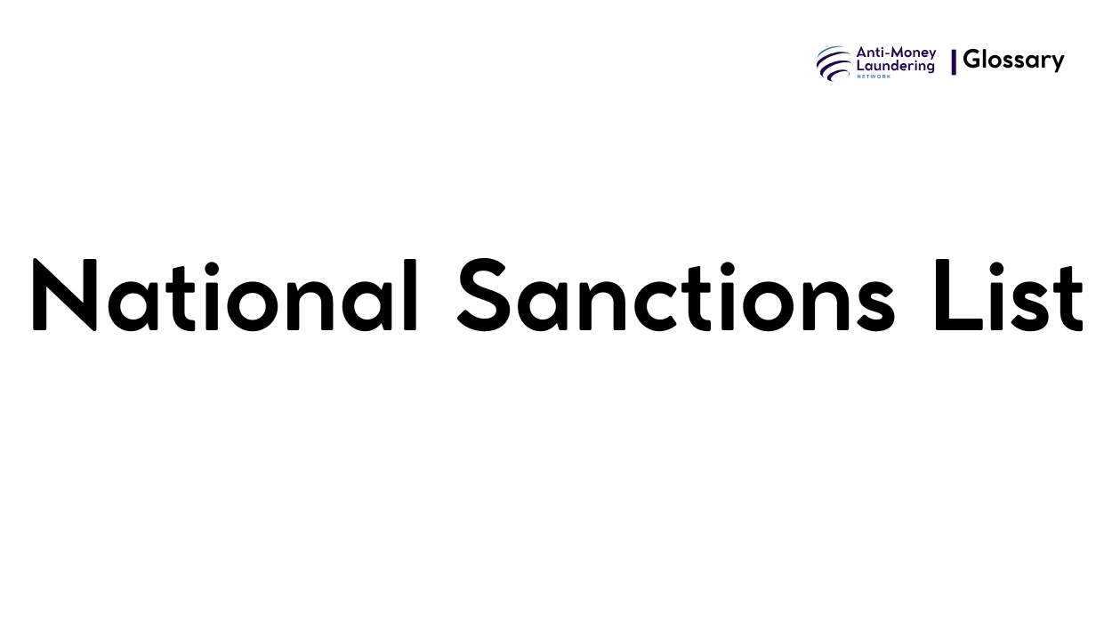 What is National Sanctions List in Anti-Money Laundering? - AML Network